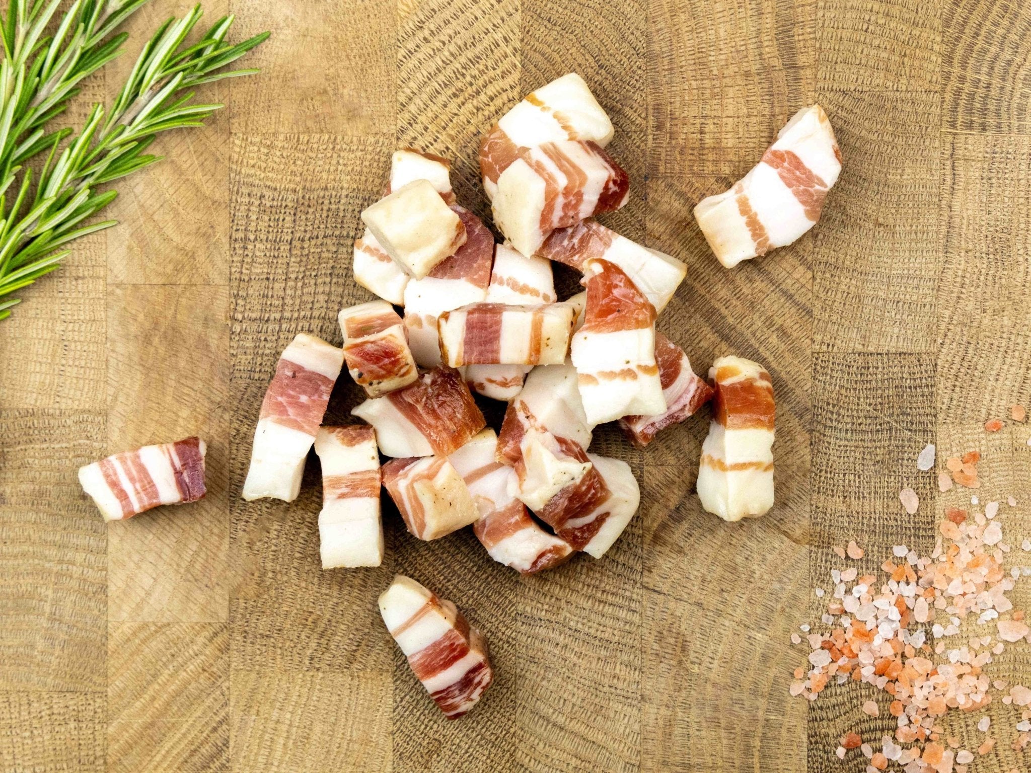 Blythburgh Free Range Dry Cured Bacon Lardons - Smoked – Thomas Joseph ...